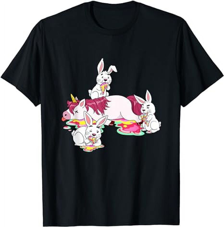Unicorn Massacre Easter Bunny Killer Rabbit Hare Carnage T-Shirt ...