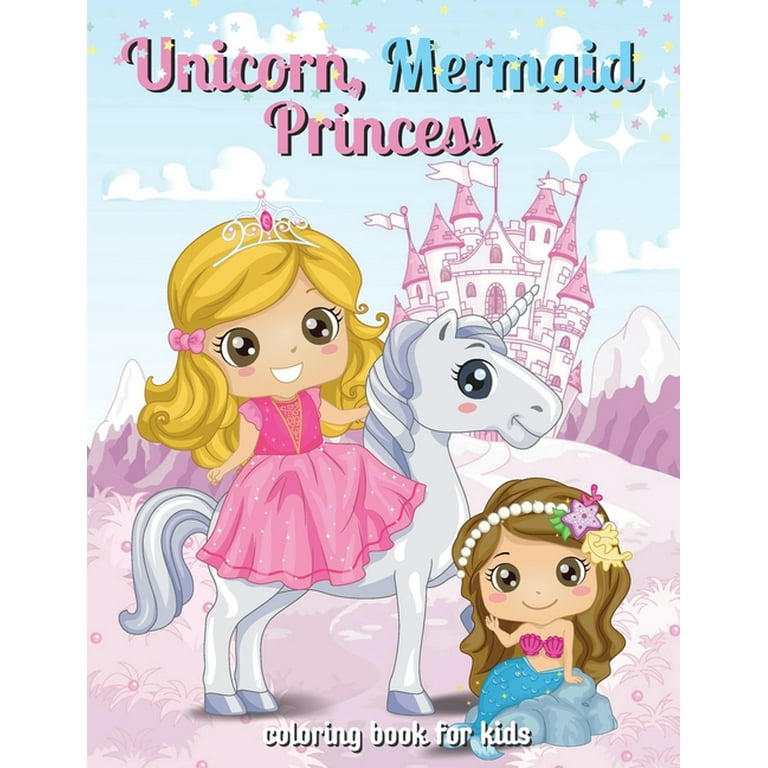 unicorn mermaid princess coloring pages