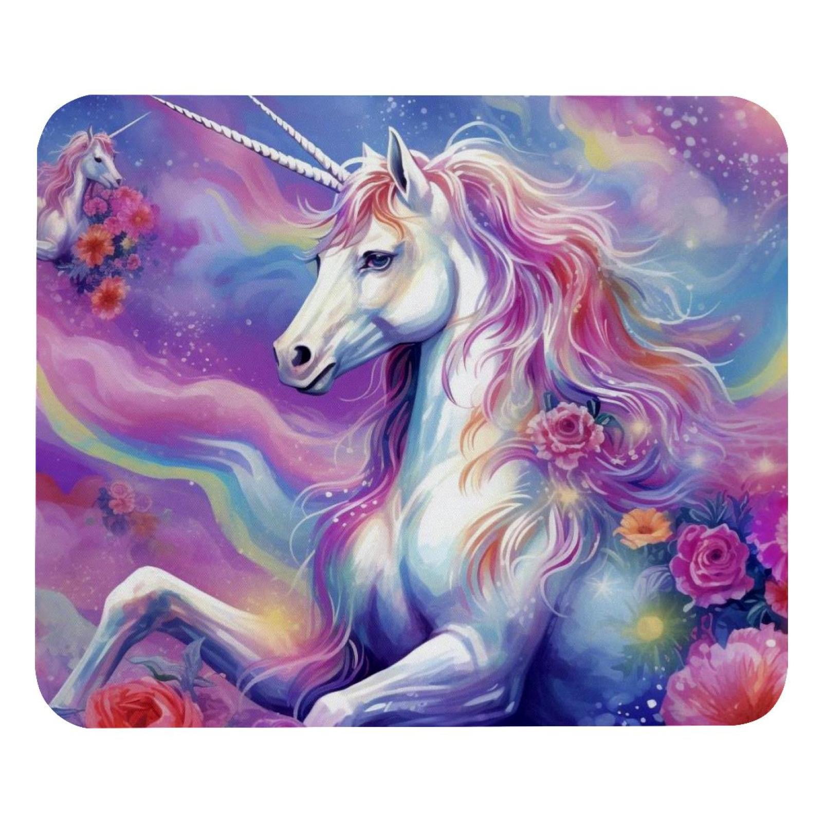 Unicorn Mouse Pad, Rubber Base Computer Mouse Pads for Wireless Mouse ...