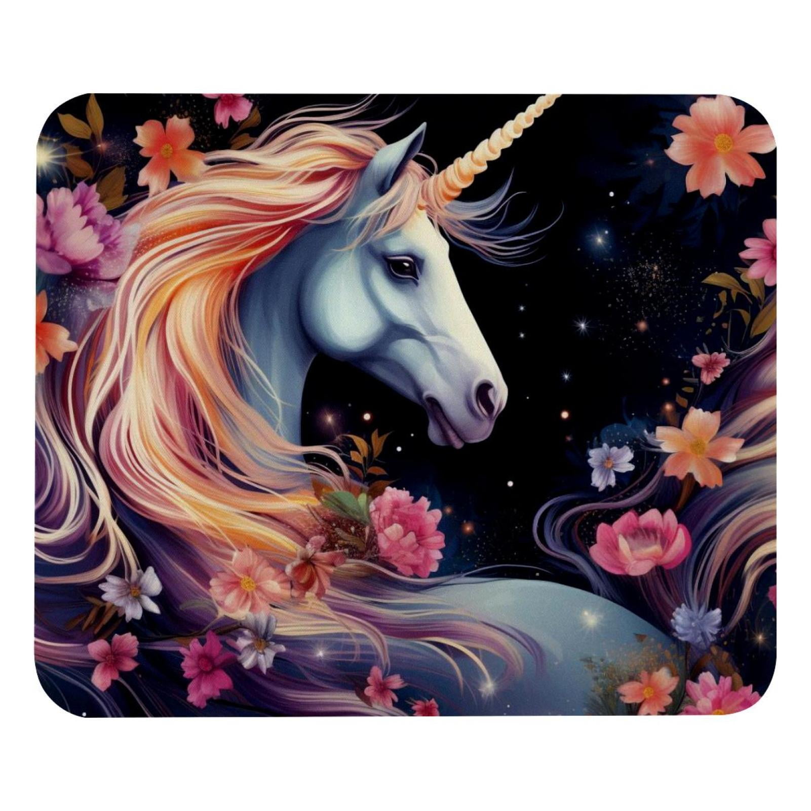 Unicorn Mouse Pad, Rubber Base Computer Mouse Pads for Wireless Mouse ...