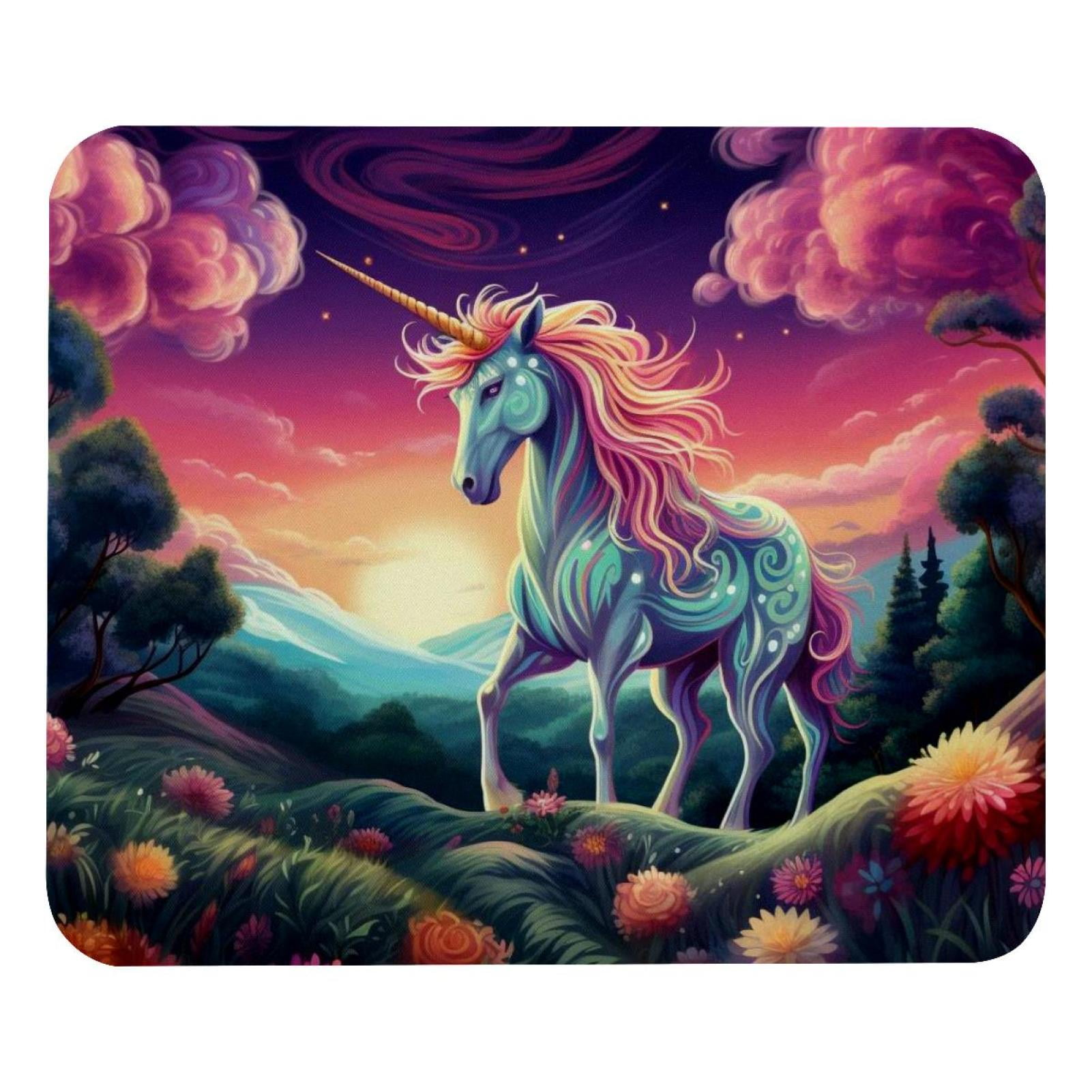 Unicorn Mouse Pad , Soft Cute Computer Mouse Mat with Rubber Base, Easy ...
