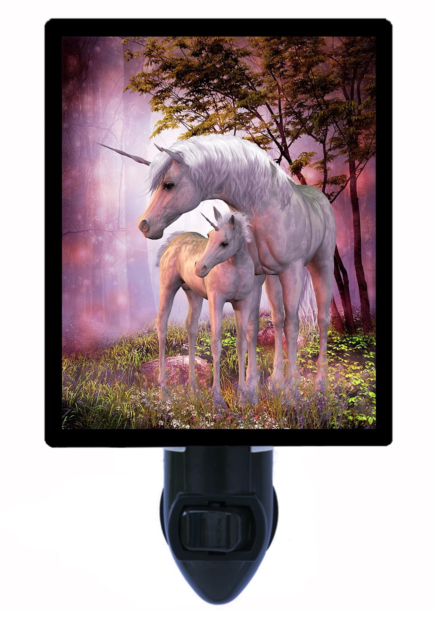 Night Light - Unicorn Mare and Foal. | Unicorn Theme, Includes Free Switchable Insert, 4W Bulb ...