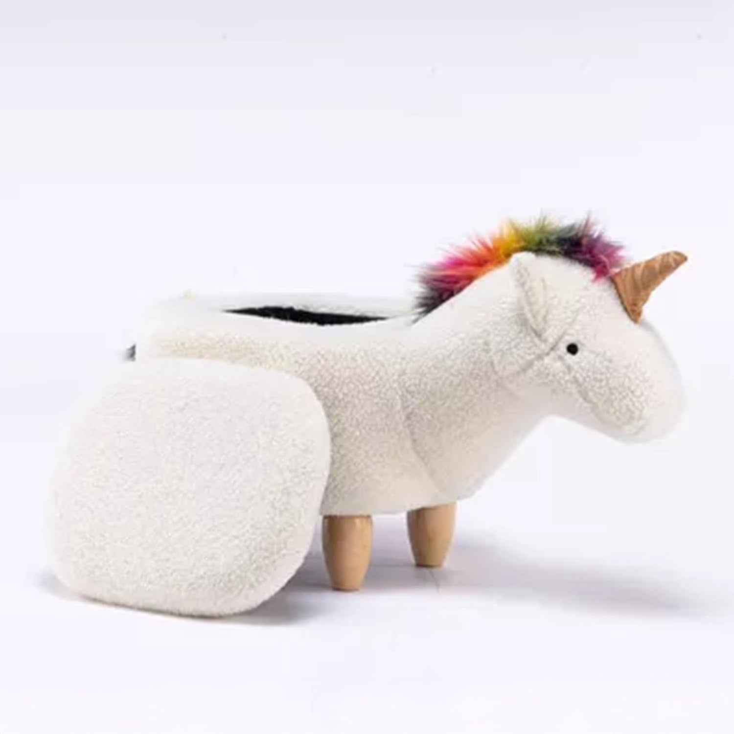 Unicorn Ottoman with Storage for Bedroom, Playroom, Nursery or ...