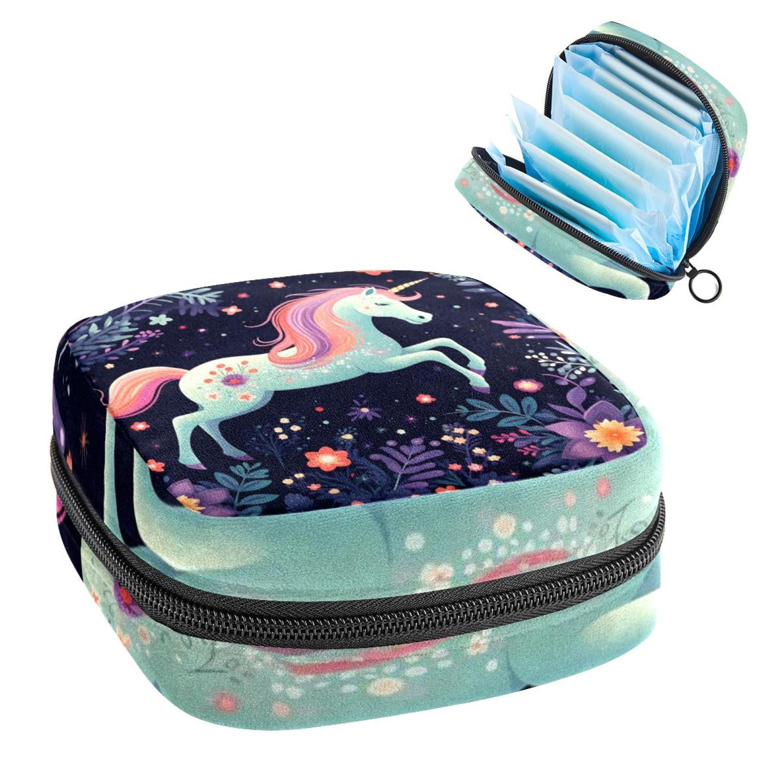 Unicorn Pad Bag Period Pouch Travel Pouch Women Small Stationary Pouch ...