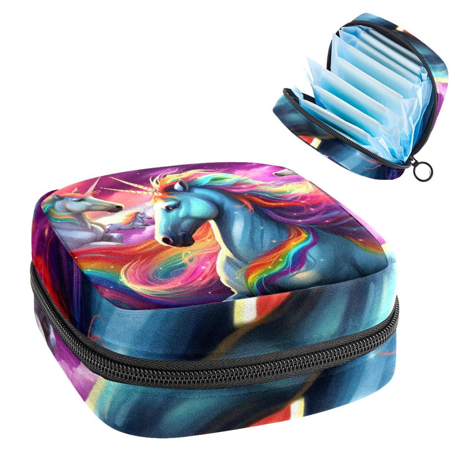 Unicorn Pad Bag Small Bag Canvas Pouch with Zipper Small Pouch with ...