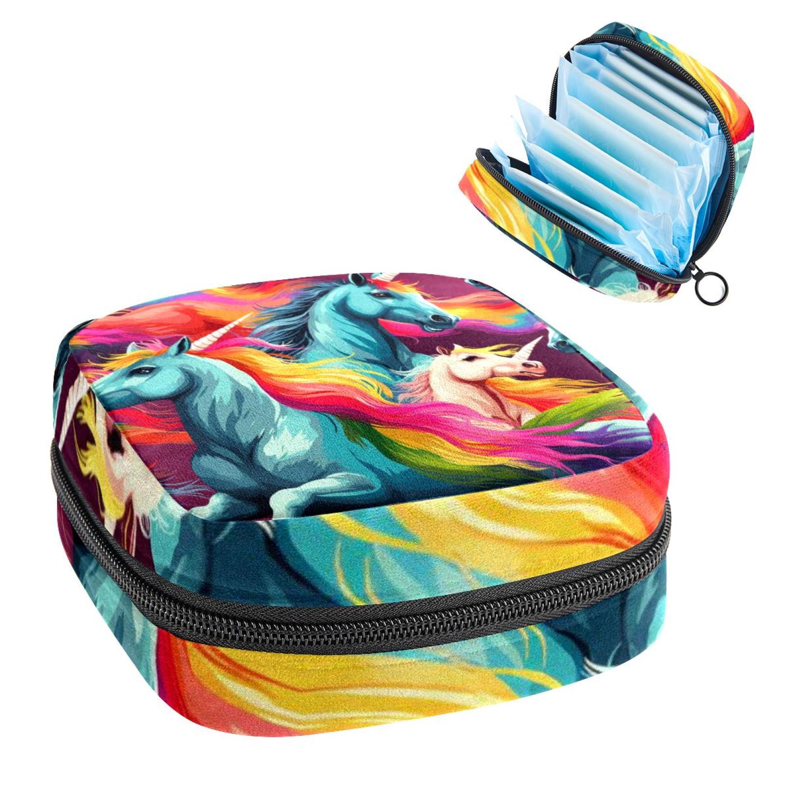 Unicorn Pad Bag Storage Organizer Pouch for Menstrual Hygiene Products ...