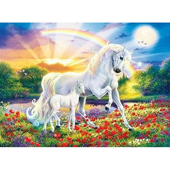 Unicorn Paradise edible Cake Topper (1/4 Sheet) - Walmart.com