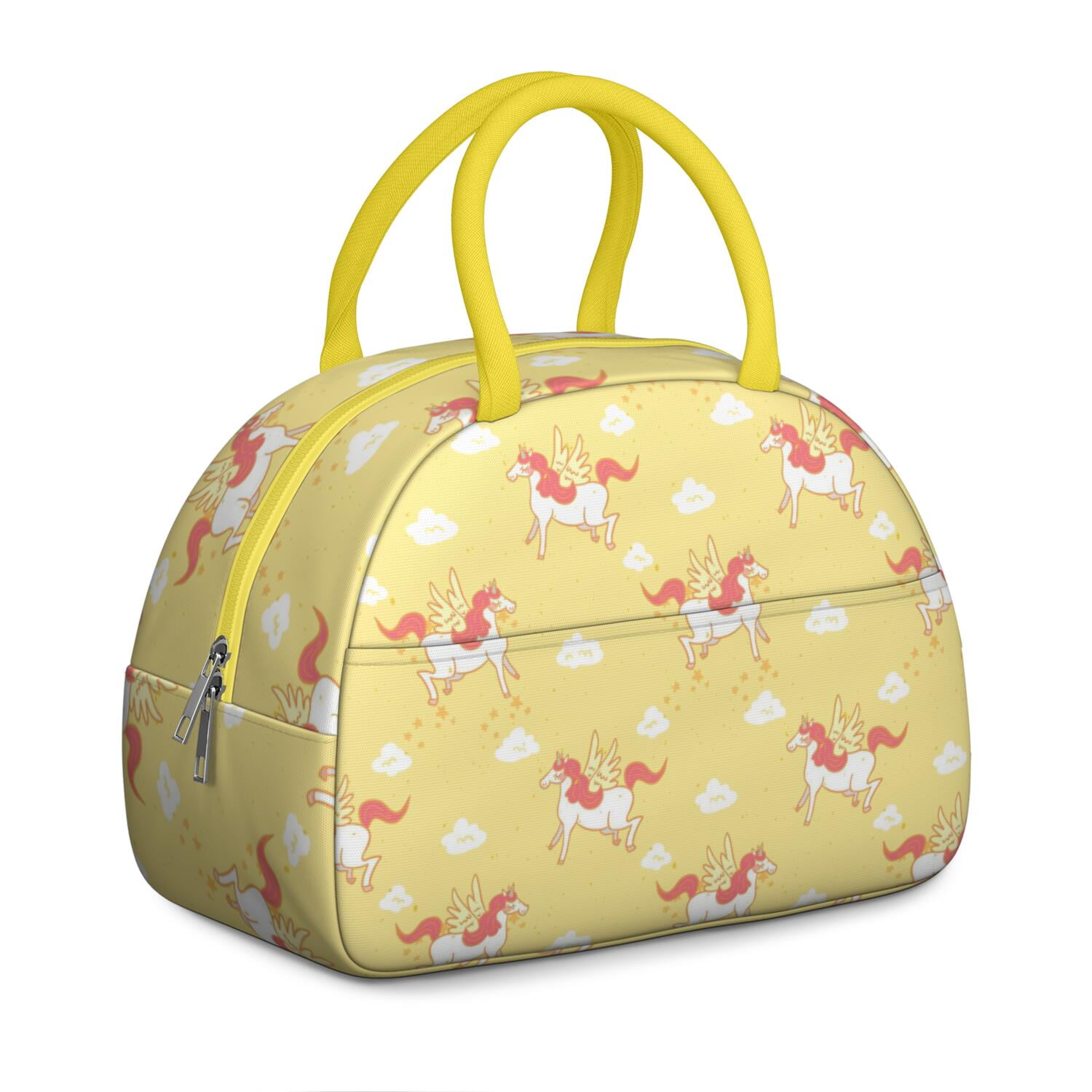 Unicorn Pattern Lunch Bag – Mythical Rainbow Horse with Cartoon Cute ...