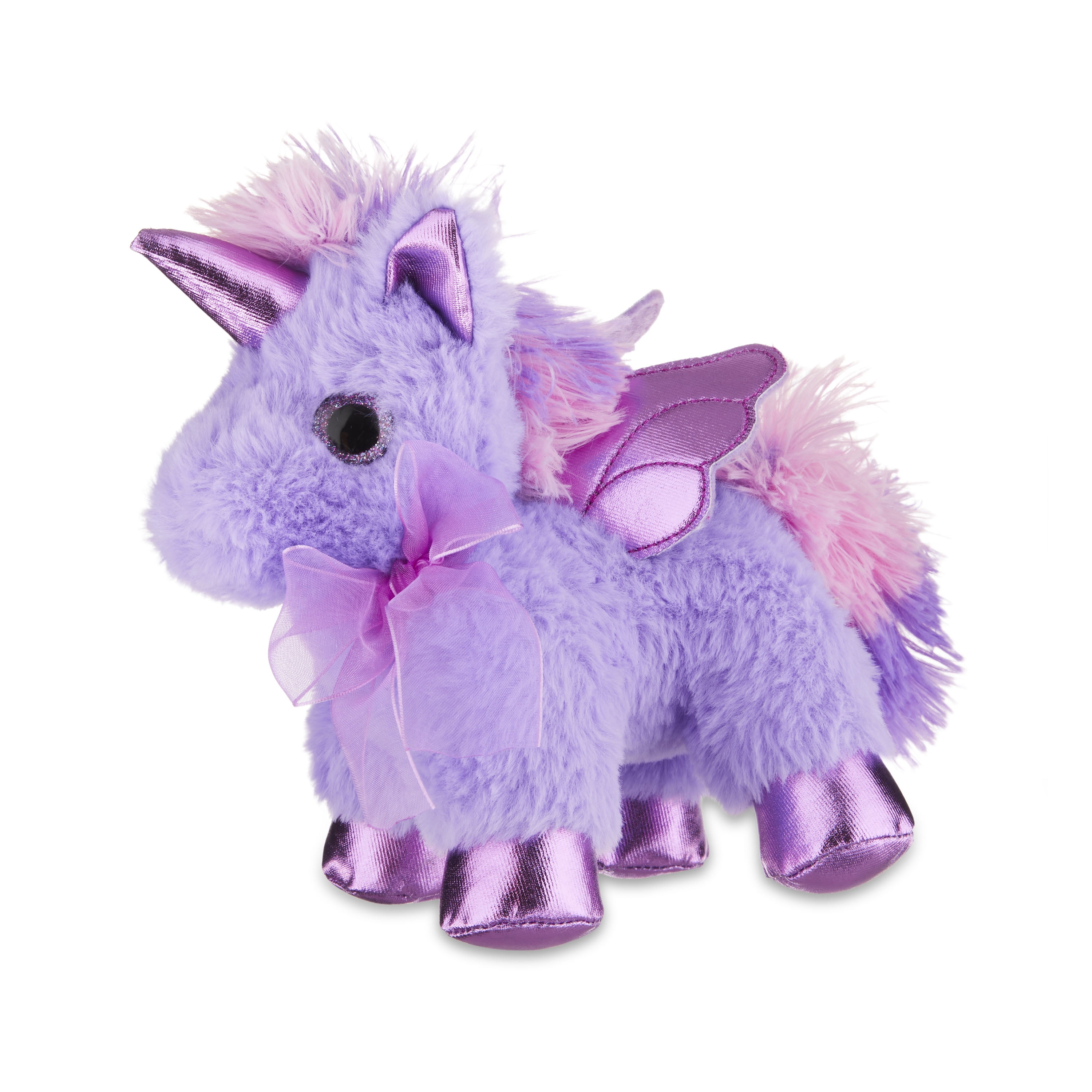 Unicorn Pegasus Plush Toy, Purple, Child, 6 in, by Holiday Time ...