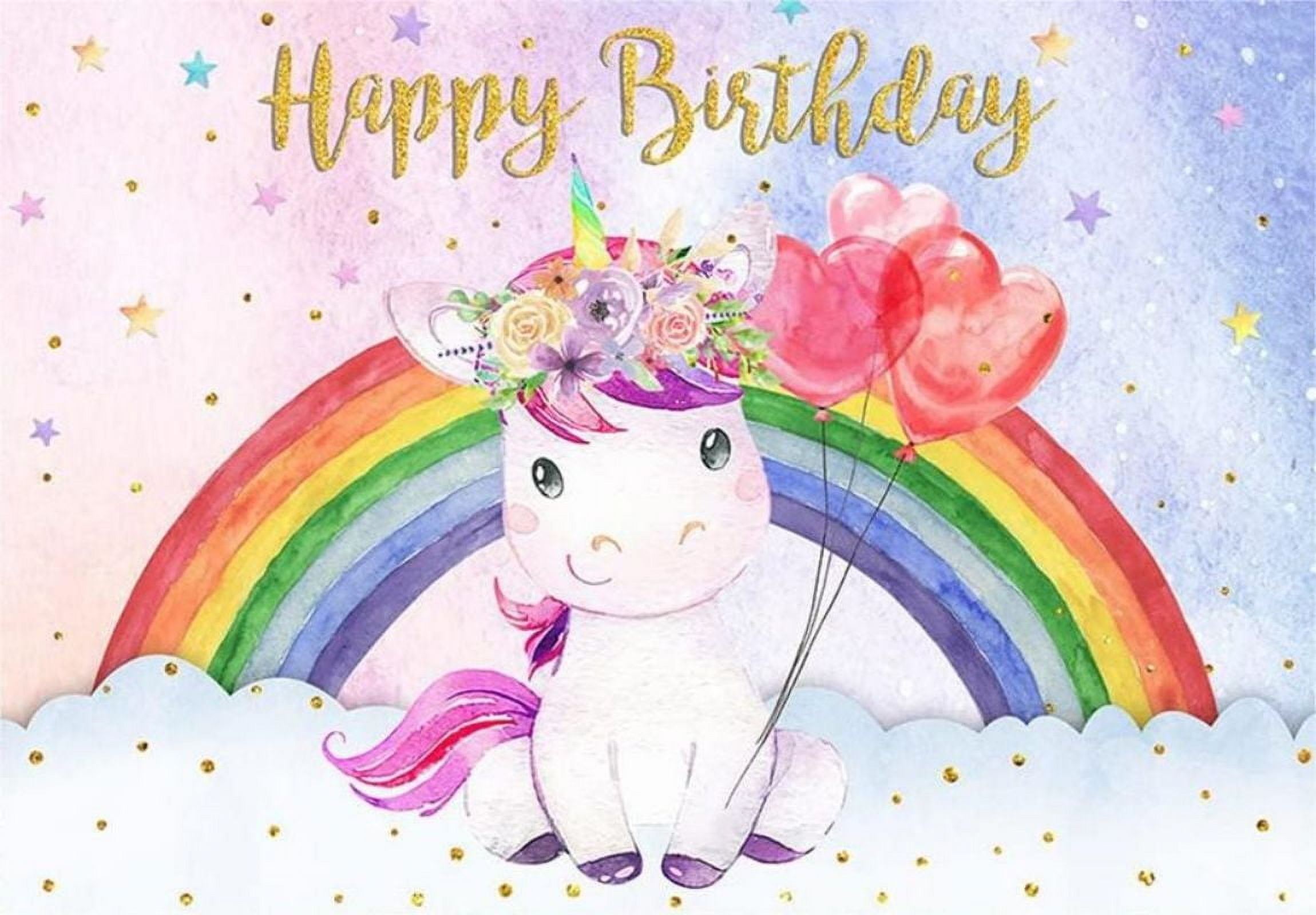 Unicorn Photography Backdrops Background Party Custom Birthday Backdrop ...