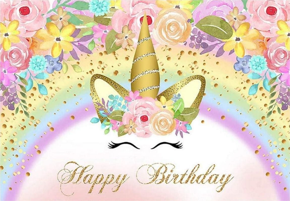 Unicorn Photography Backdrops Background Party Custom Birthday Backdrop ...