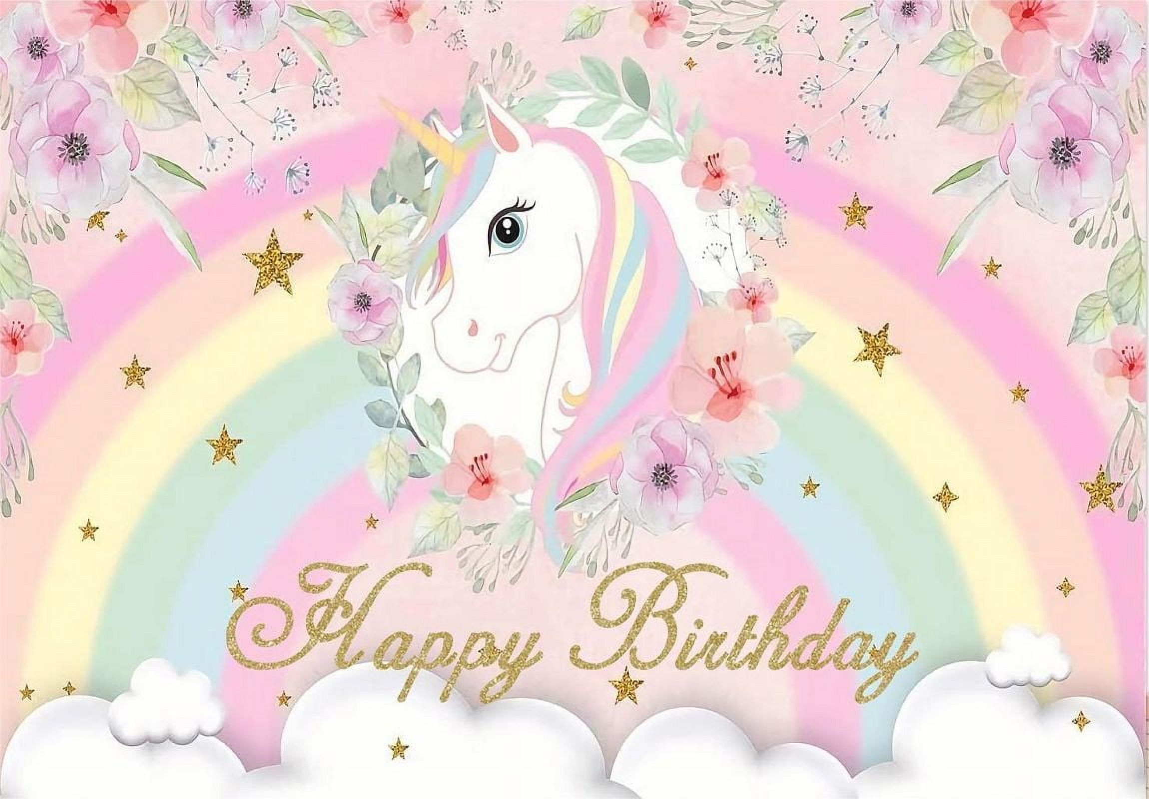 Unicorn Photography Backdrops Background Party Custom Birthday Backdrop ...
