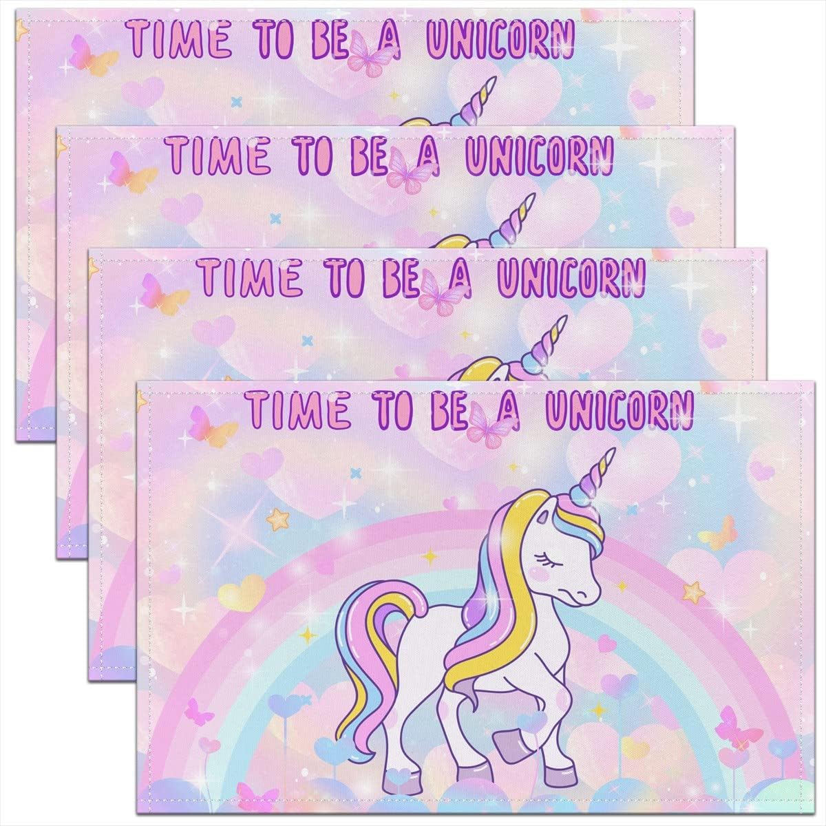 Unicorn Placemats for Dining Table Table Place Mats for Kids Dreamy ...