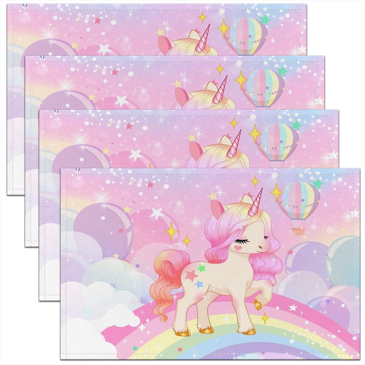 Unicorn Placemats for Dining Table Table Place Mats for Kids Dreamy ...