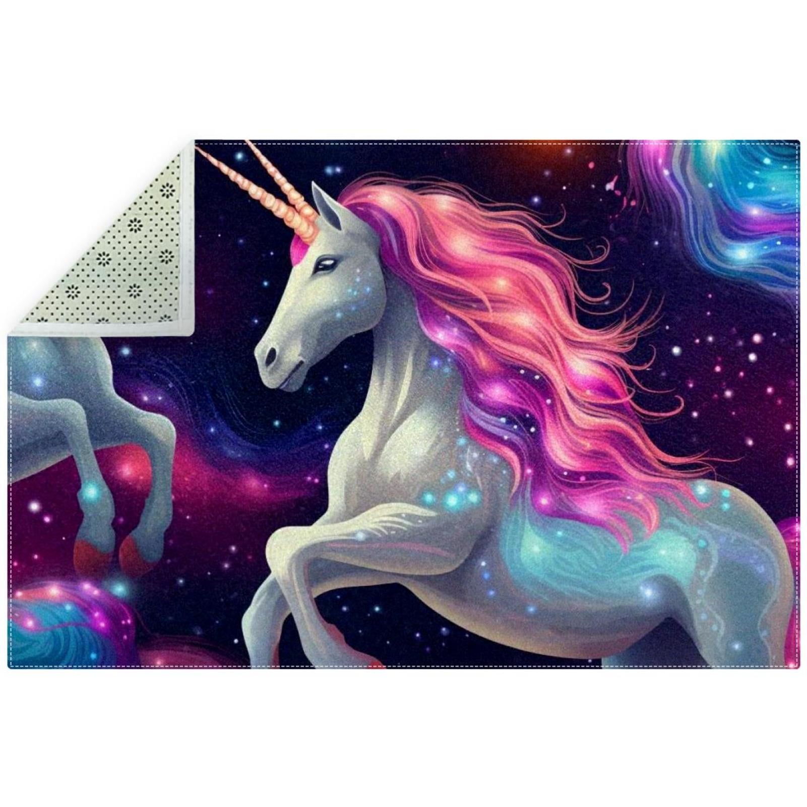 Unicorn Polyester Right-Angle Floor Mat Rug for Indoor and Outdoor Use ...