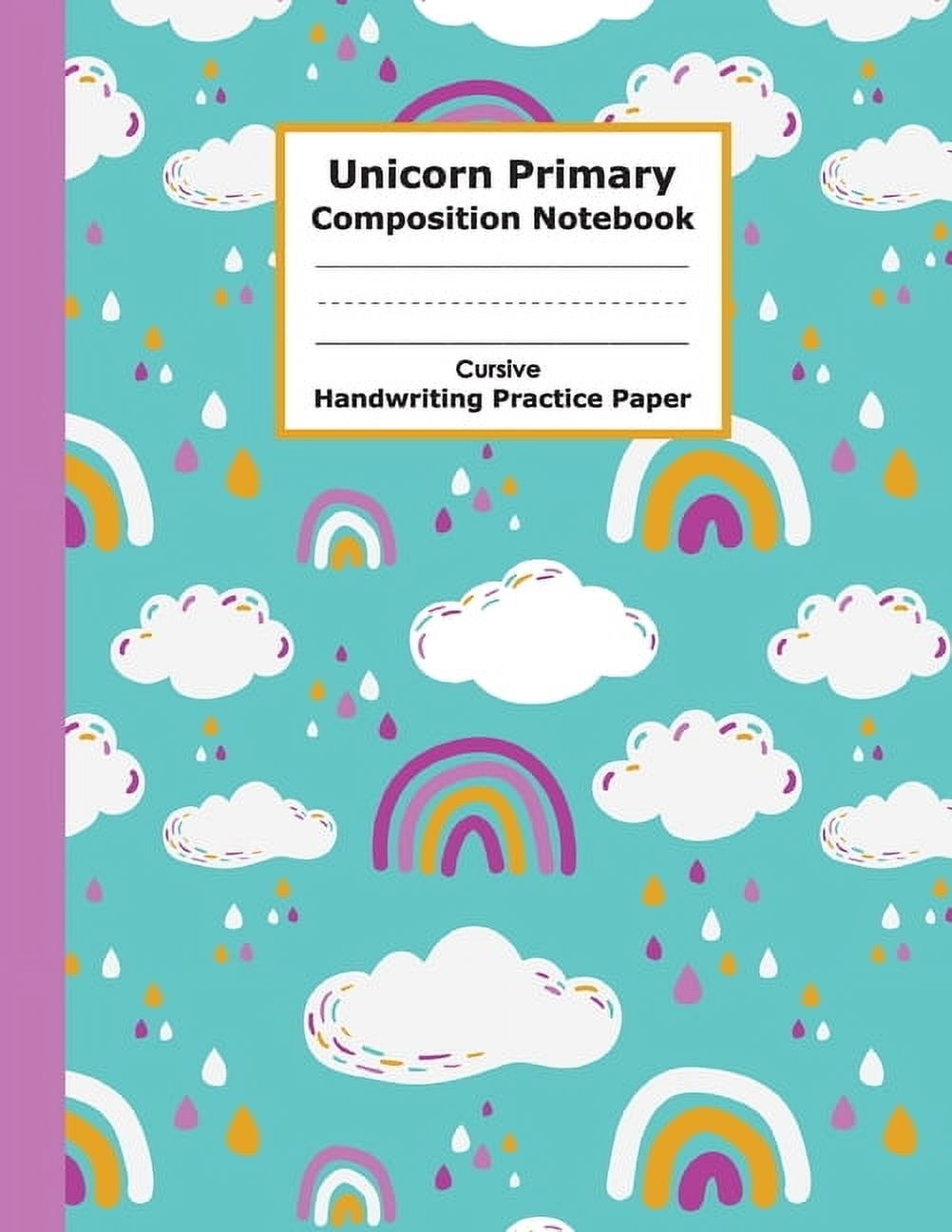 Unicorn Primary Composition Notebook Cursive Handwriting Practice Paper ...