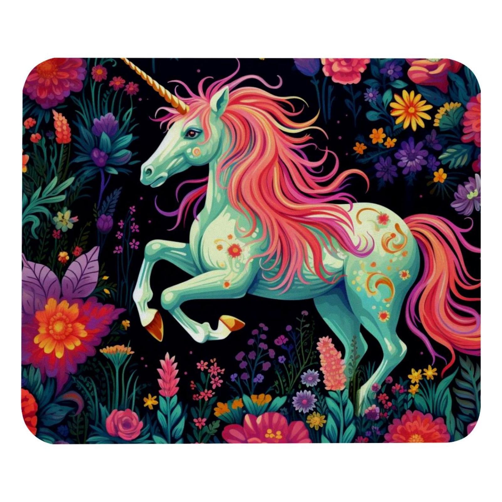 Unicorn Printed Non-Slip Rubber Bottom Gaming Mouse Pad 8.3x9.8 Inch ...