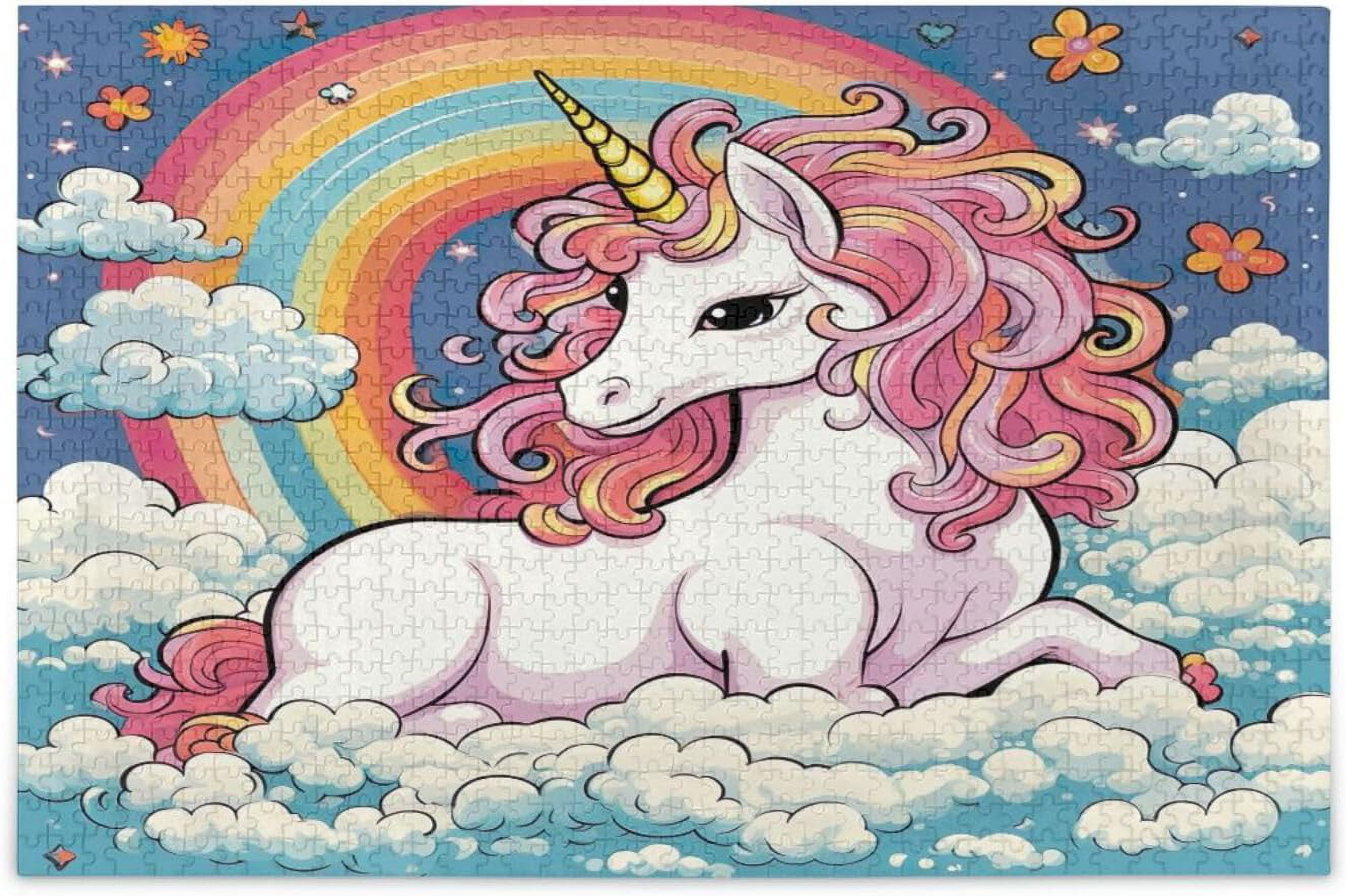 Unicorn Puzzles for Adults 1000 Pieces, Die-Cut Puzzle Pieces Are Easy ...