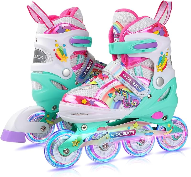 Unicorn Rainbow Inline Skates for Girls Teens Womans, Roller Skates for ...