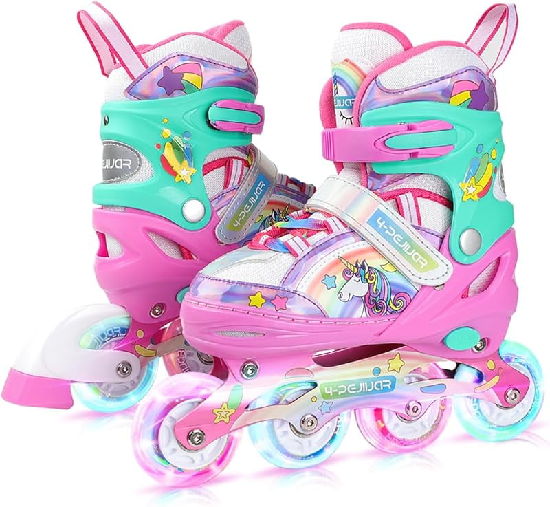 Unicorn Rainbow Inline Skates for Girls Teens Womans, Roller Skates for ...