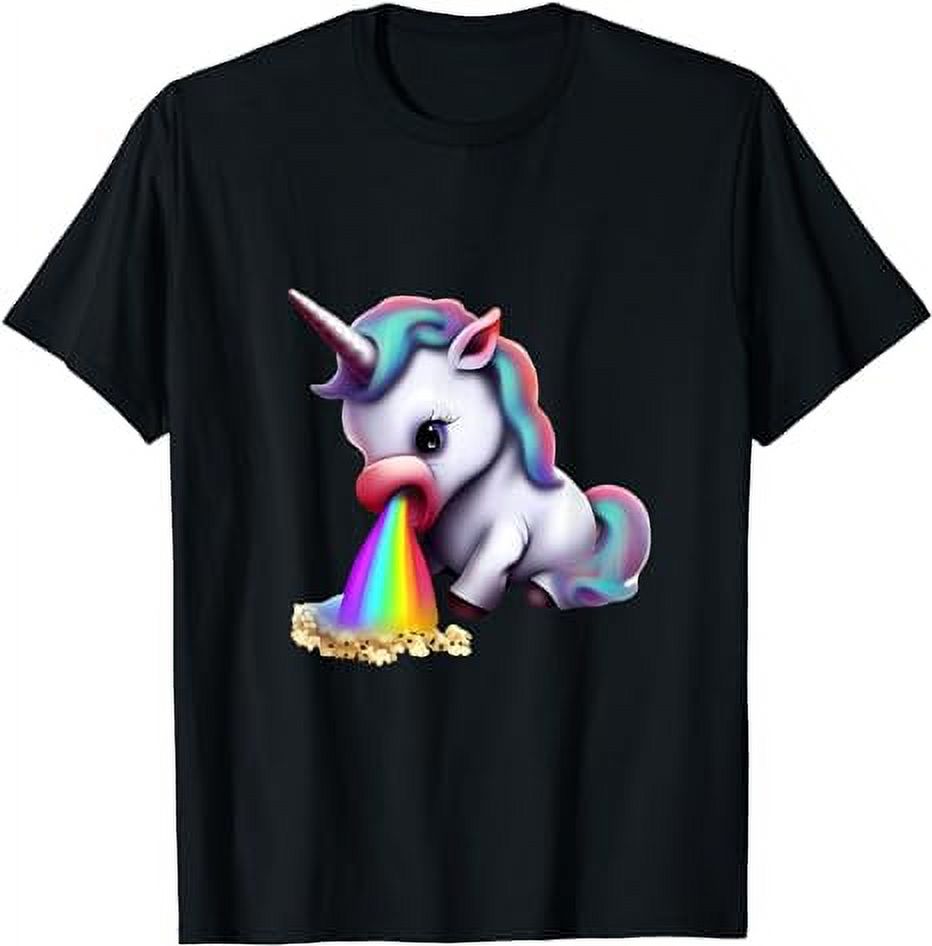Unicorn Rainbow Sneeze T-Shirt - Walmart.com