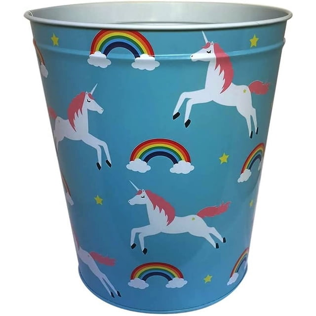 Unicorn Rainbow Trash Can for Girls Bedroom - Waste Basket Bin - Kids ...