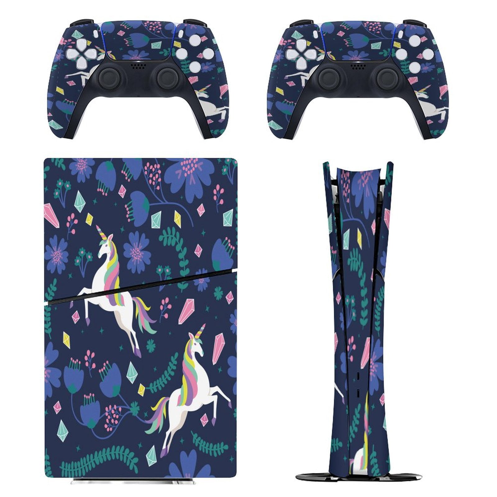 Unicorn Repeat Pattern PS5/PS5 Slim Digital Disc Skin Sticker For ...