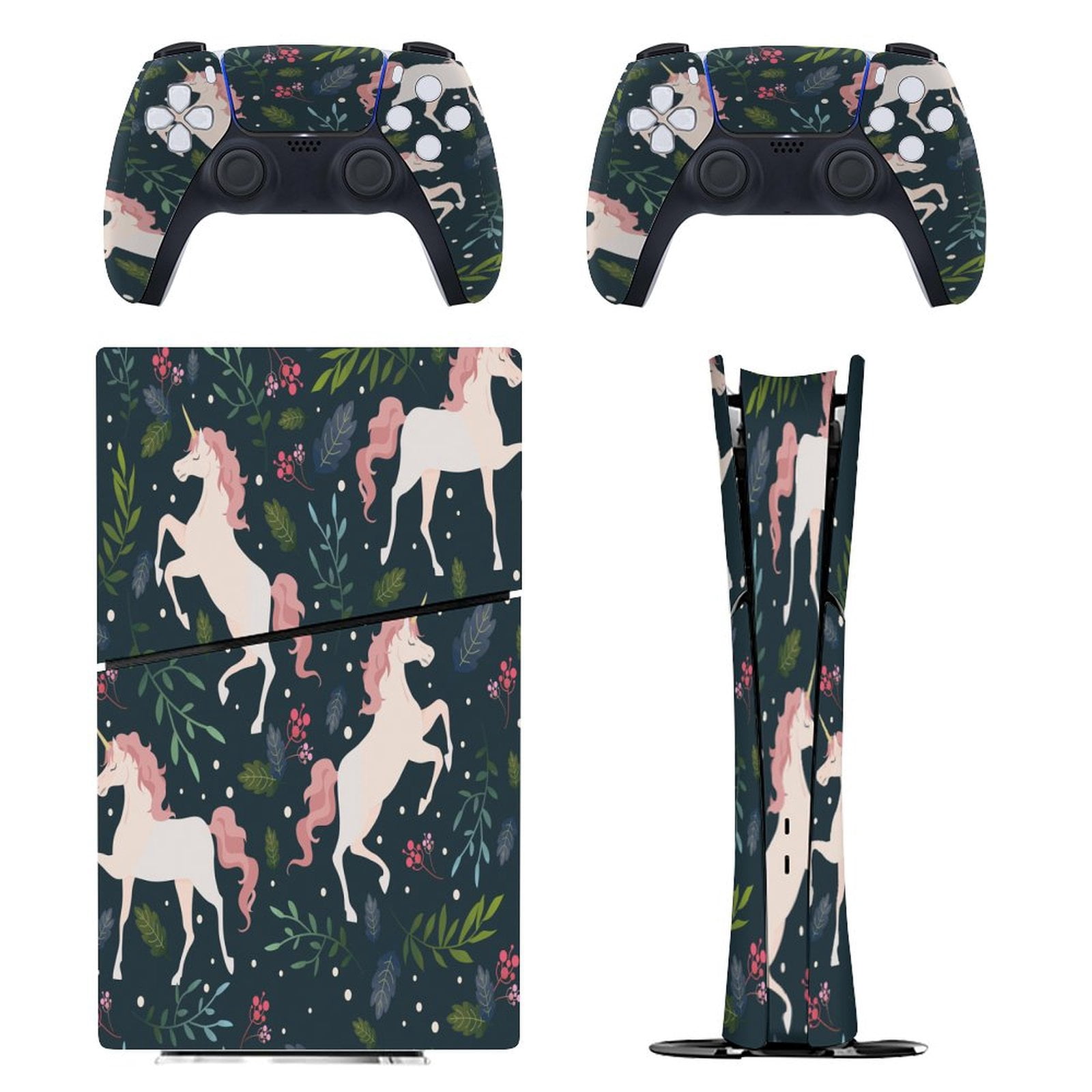 Unicorn Repeat Pattern PS5/PS5 Slim Digital Disc Skin Sticker For ...