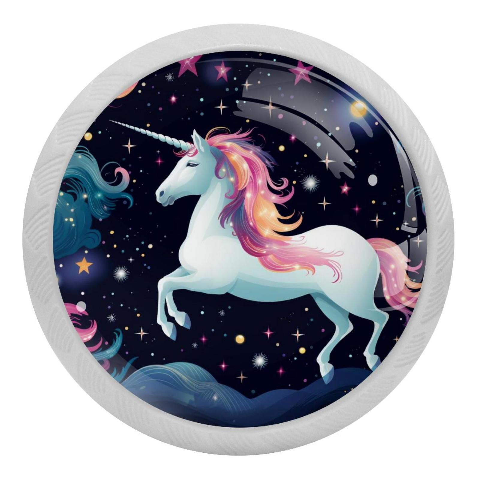 Unicorn Round Glow-in-the-Dark Cabinet Knobs: Fluorescent Drawer Pulls ...