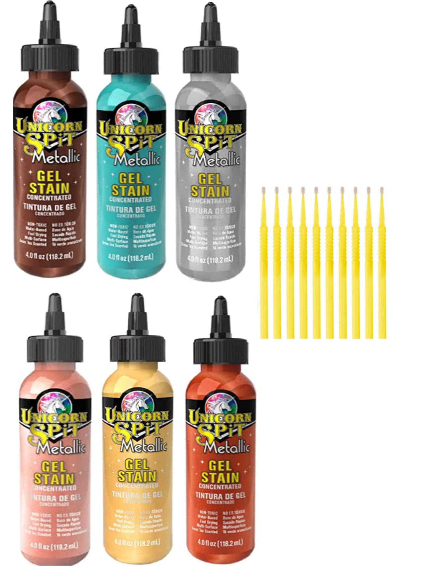 Unicorn SPiT Gel Stain & Glaze in One - 4oz Metallic Collection ...