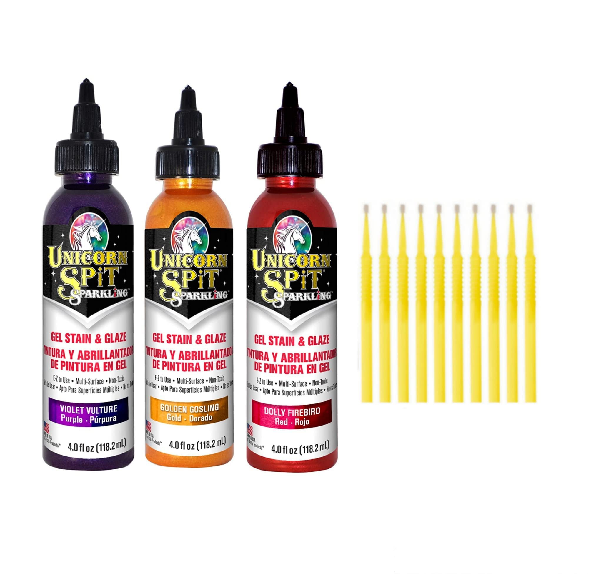 Unicorn SPiT Gel and Glaze Stain Sunset Sparkle Collection: 3, 4oz ...