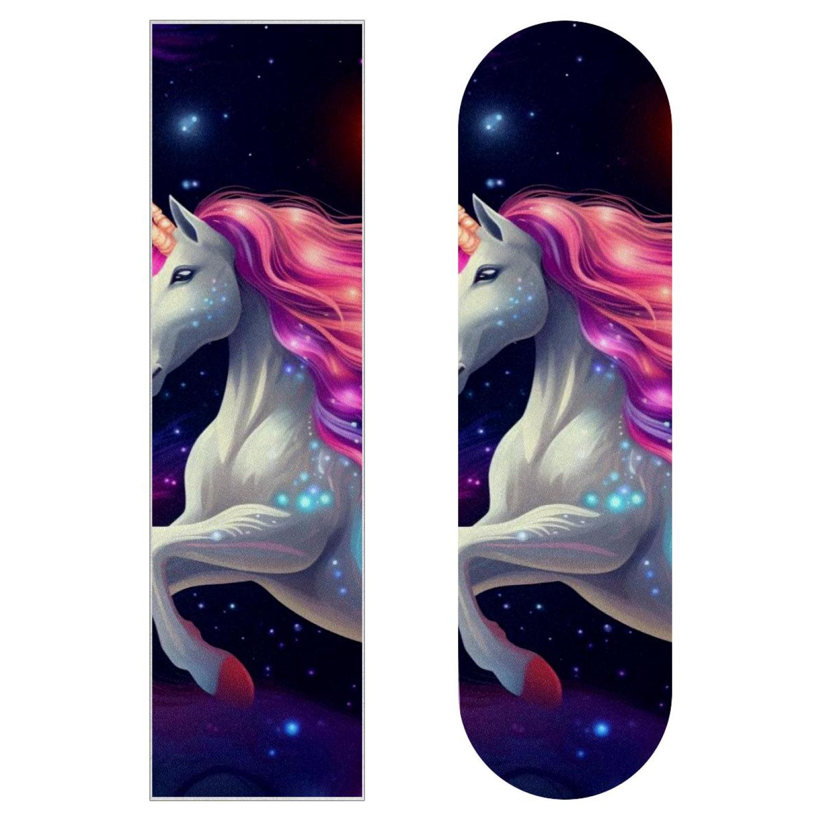 Unicorn Skateboard Stickers Pack of Two Emery PVC Back 8.8x32.6in/22 ...