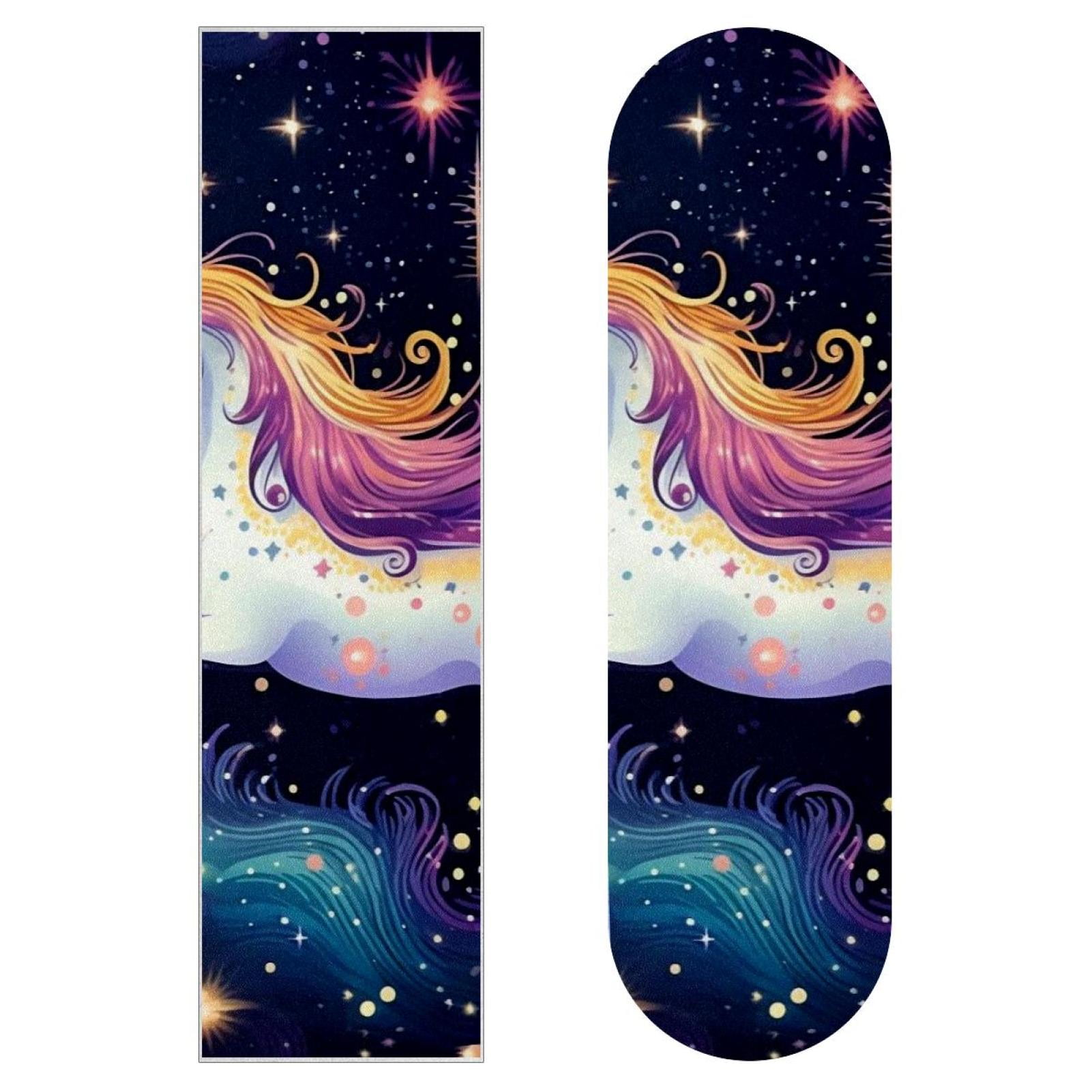 Unicorn Skateboard Stickers Pack of Two | Emery Surface PVC Back | 8 ...