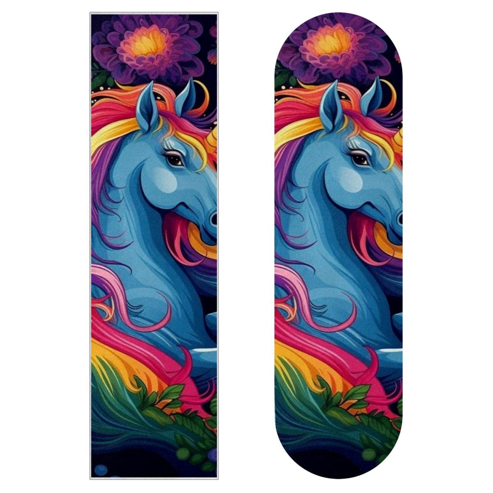 Unicorn Skateboard Stickers Set of 2 - Emery Surface & PVC Back ...