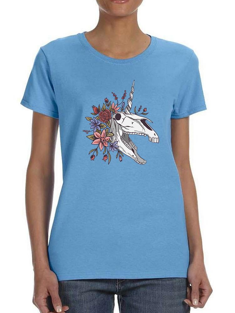 Unicorn Skull Neighing T-Shirt Women -Smartprints Designs, Female ...