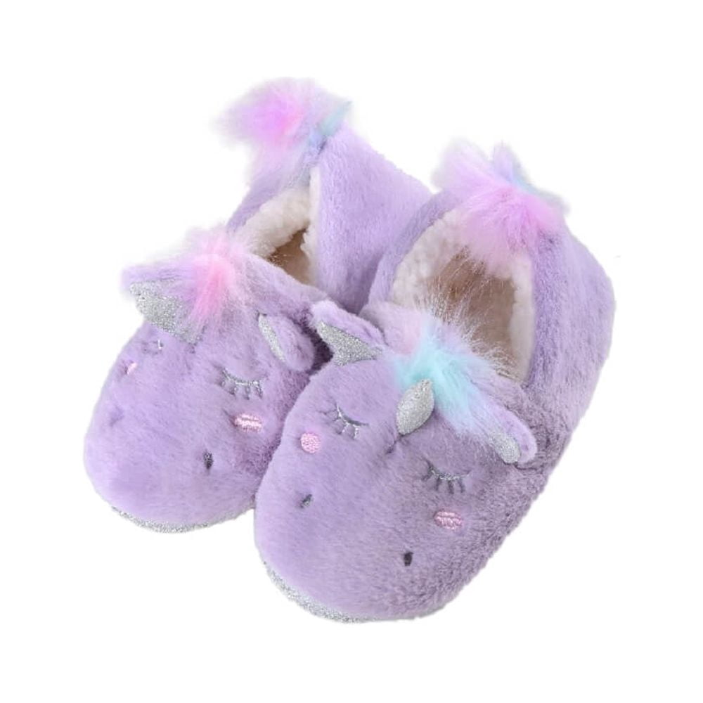 Unicorn Slippers/Cute Fluffy Girls Slippers/Cozy Plush Indoor Outdoor ...