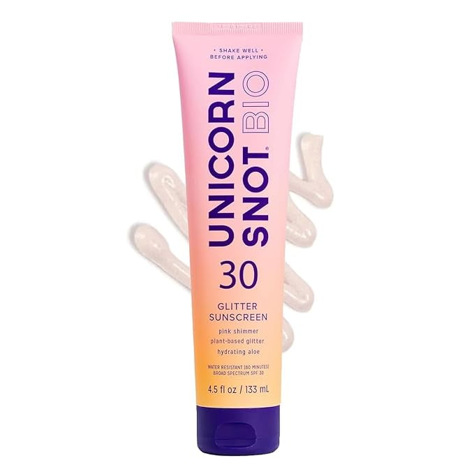 Unicorn Snot Glitter Sunscreen Lotion - SPF 30 Shimmer Sunscreen for ...