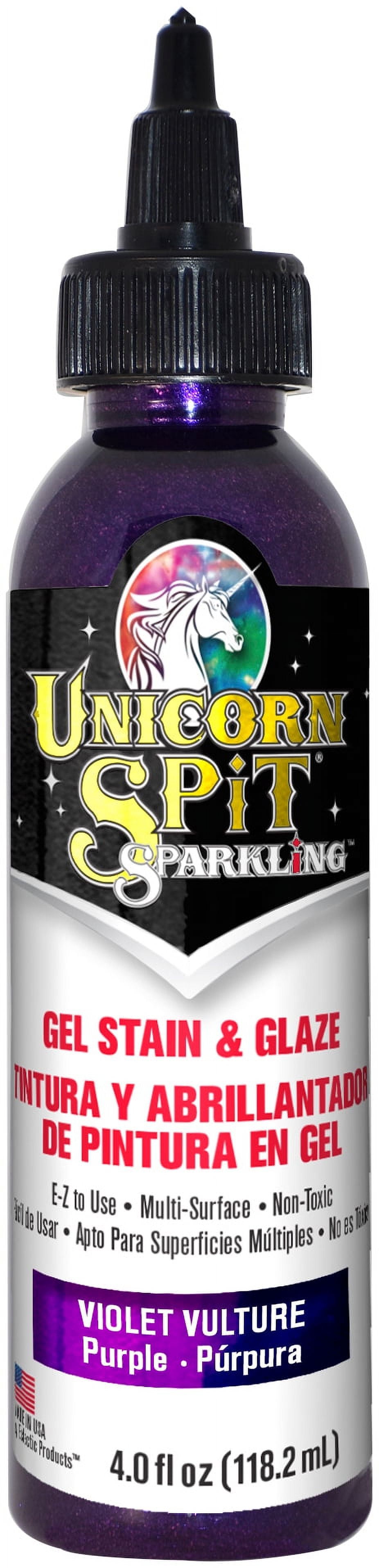Unicorn Spit Gel Stain and Glaze - Violet Vulture, 4 oz, Sparkling ...