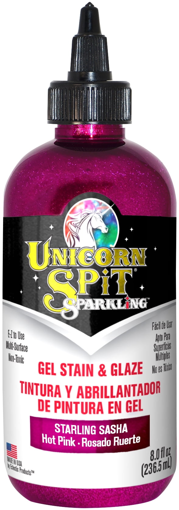 Eclectic, Unicorn Spit Gel Stain and Glaze, 8 oz, Sparkling, Bottle ...