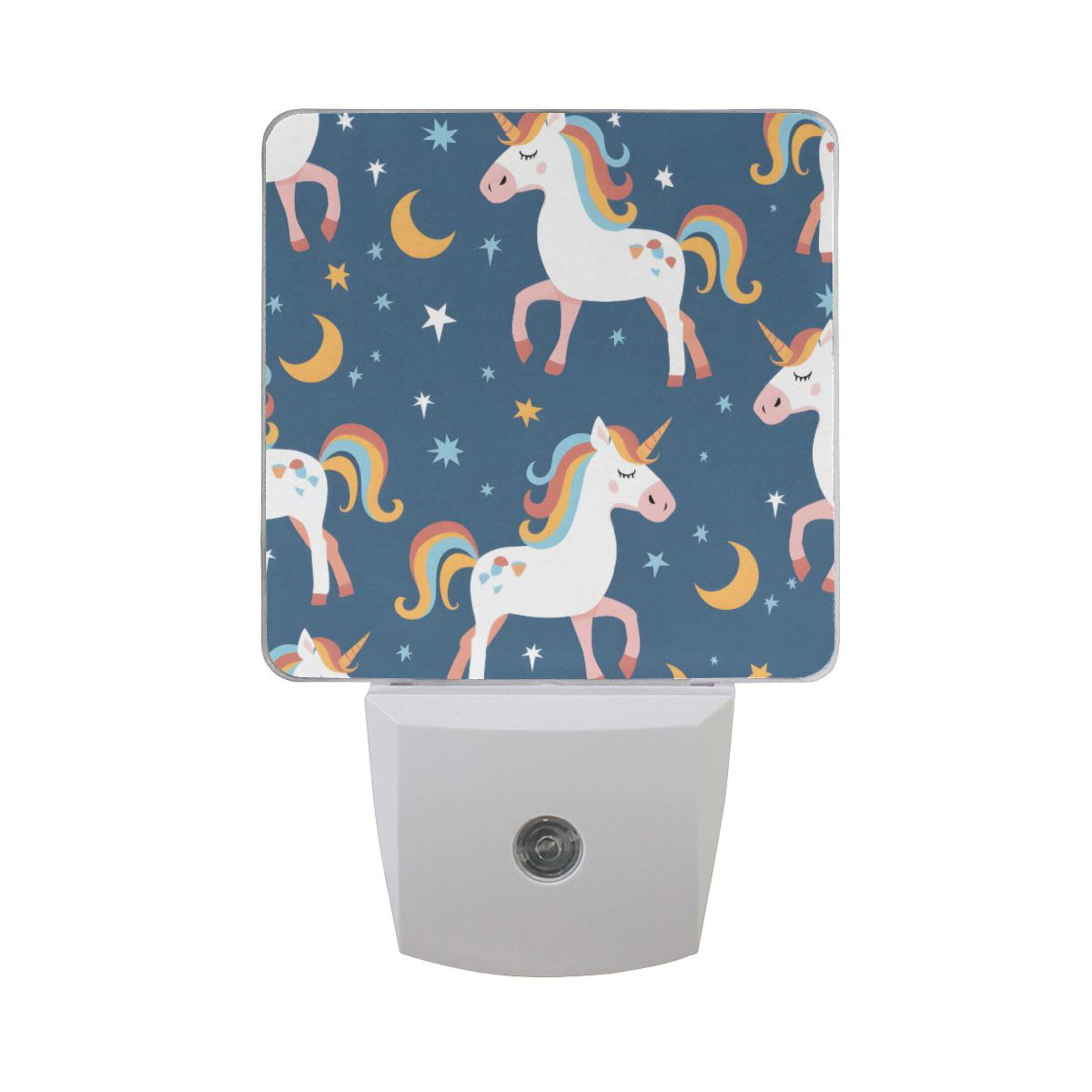 Unicorn Star Moon LED Night Light Dusk to Dawn Sensor 2 Pack Plug-in ...