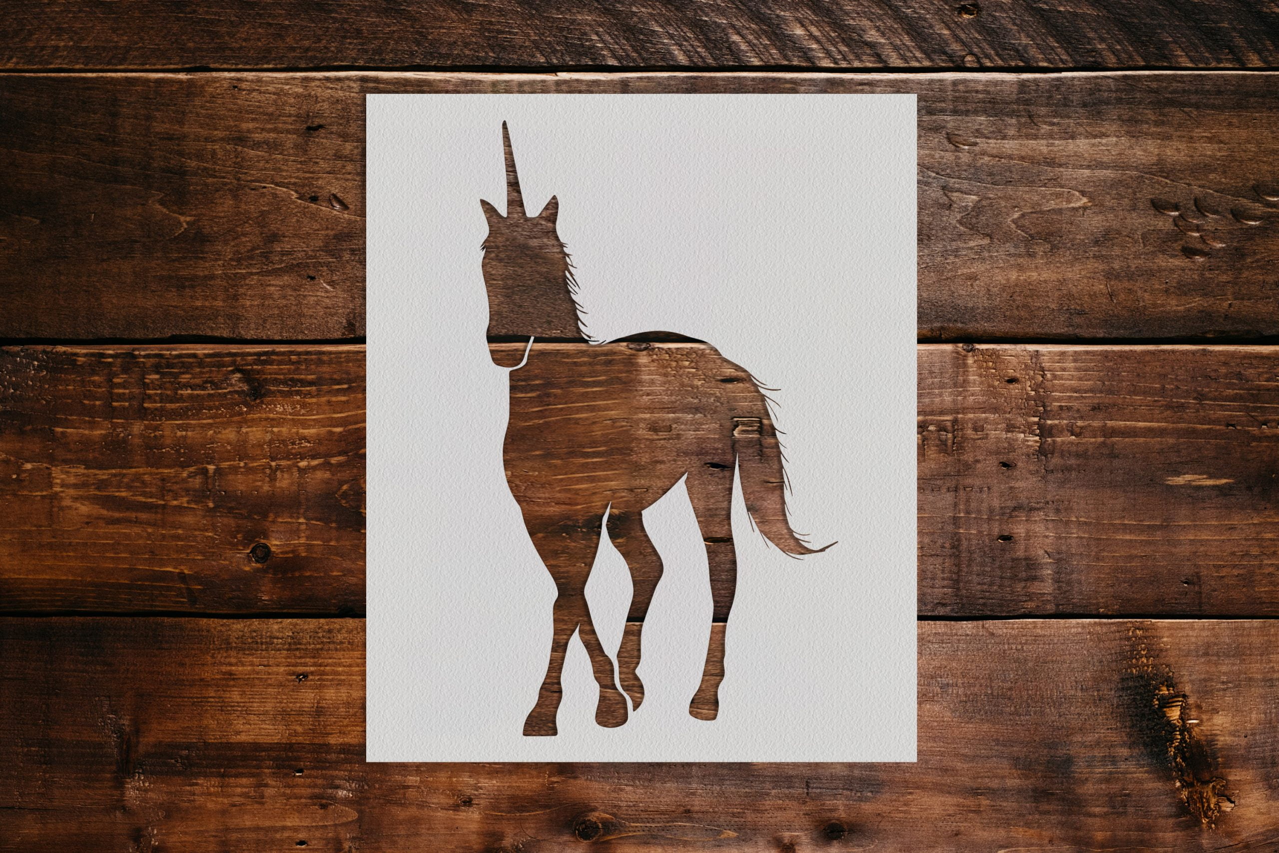Unicorn Stencil (12"x18") - Walmart.com