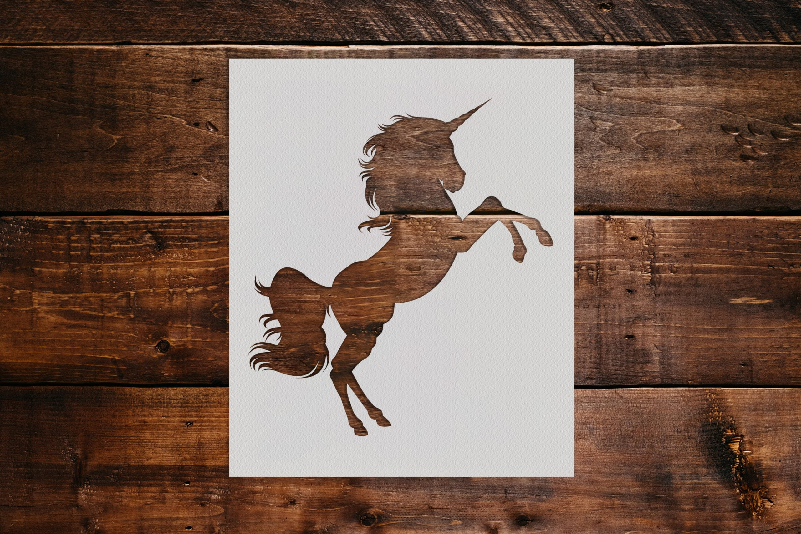 Unicorn Stencil (8.5"x11") - Walmart.com