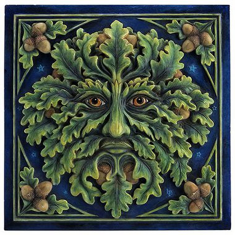 Unicorn Studios WU76494AA Green Man Oak Foliage & Acorn Wall Plaque ...