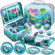 Jewelkeeper Pretend Play Toy Tea Set - 15 Piece with Case for Children ...