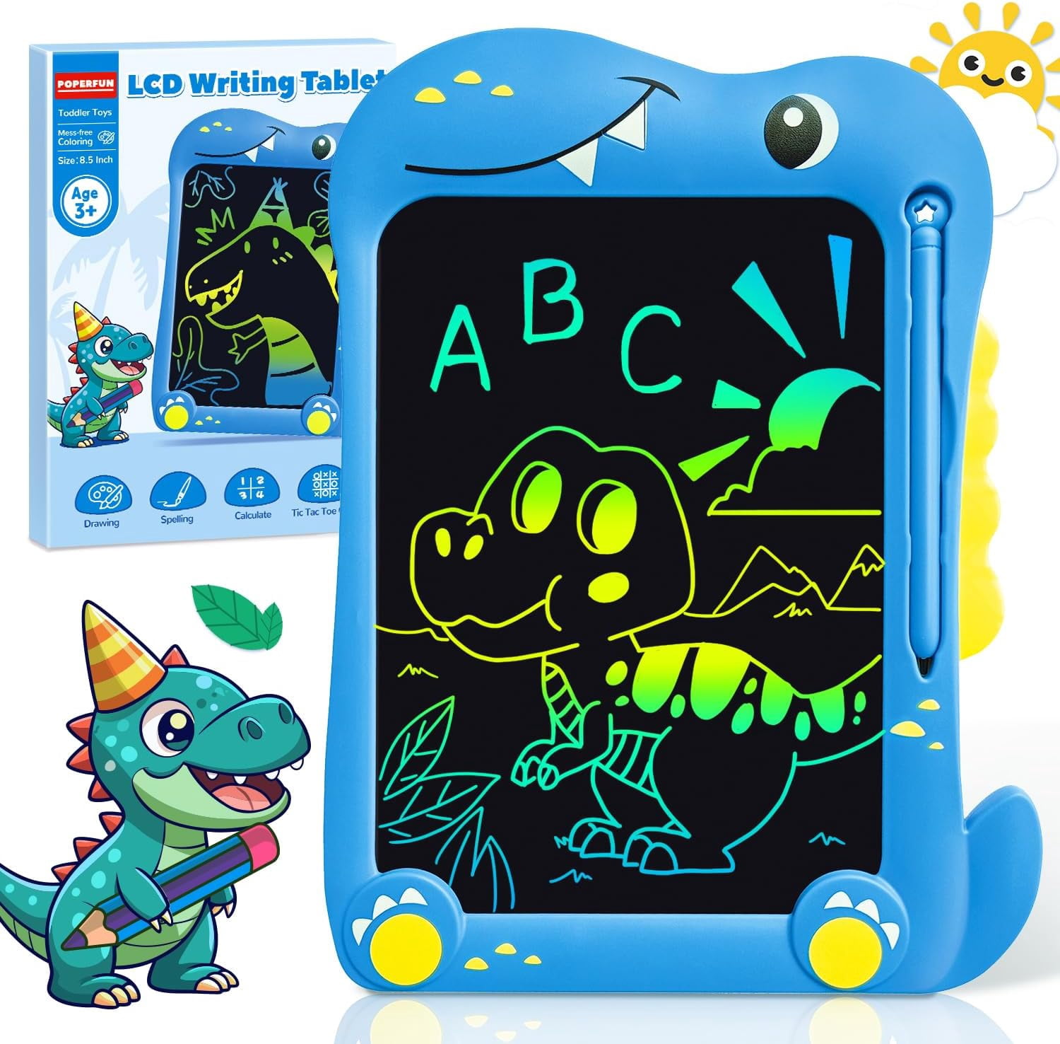 Unicorn Toys Lcd Writing Tablet for Kids, Reusable 8.5 Inch Kids ...
