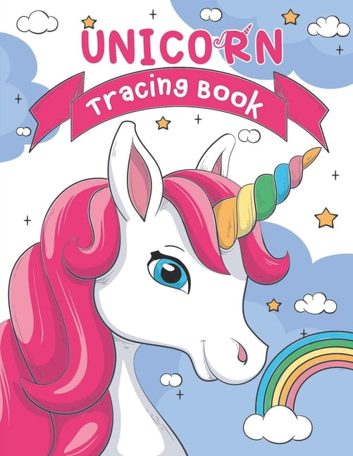 Unicorn Tracing Book: Kids Handwriting Workbook, Trace Capital and ...