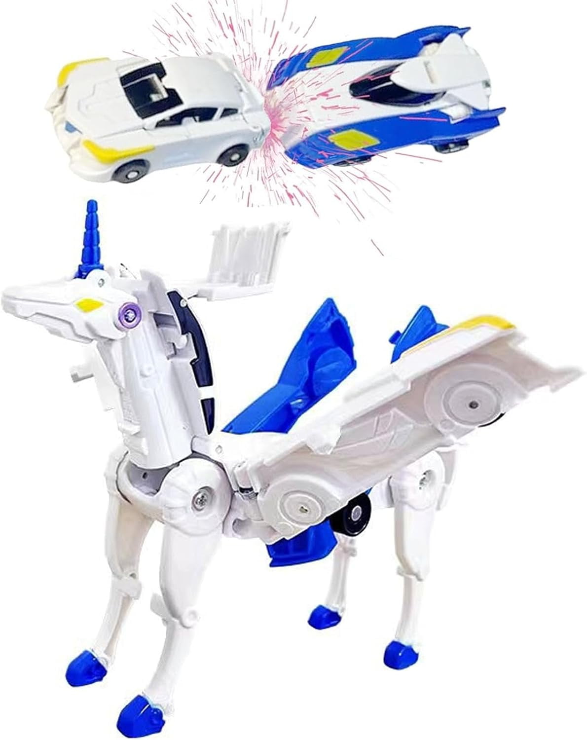Unicorn Transforming Car，Transformation Toy with Collision Transforming ...