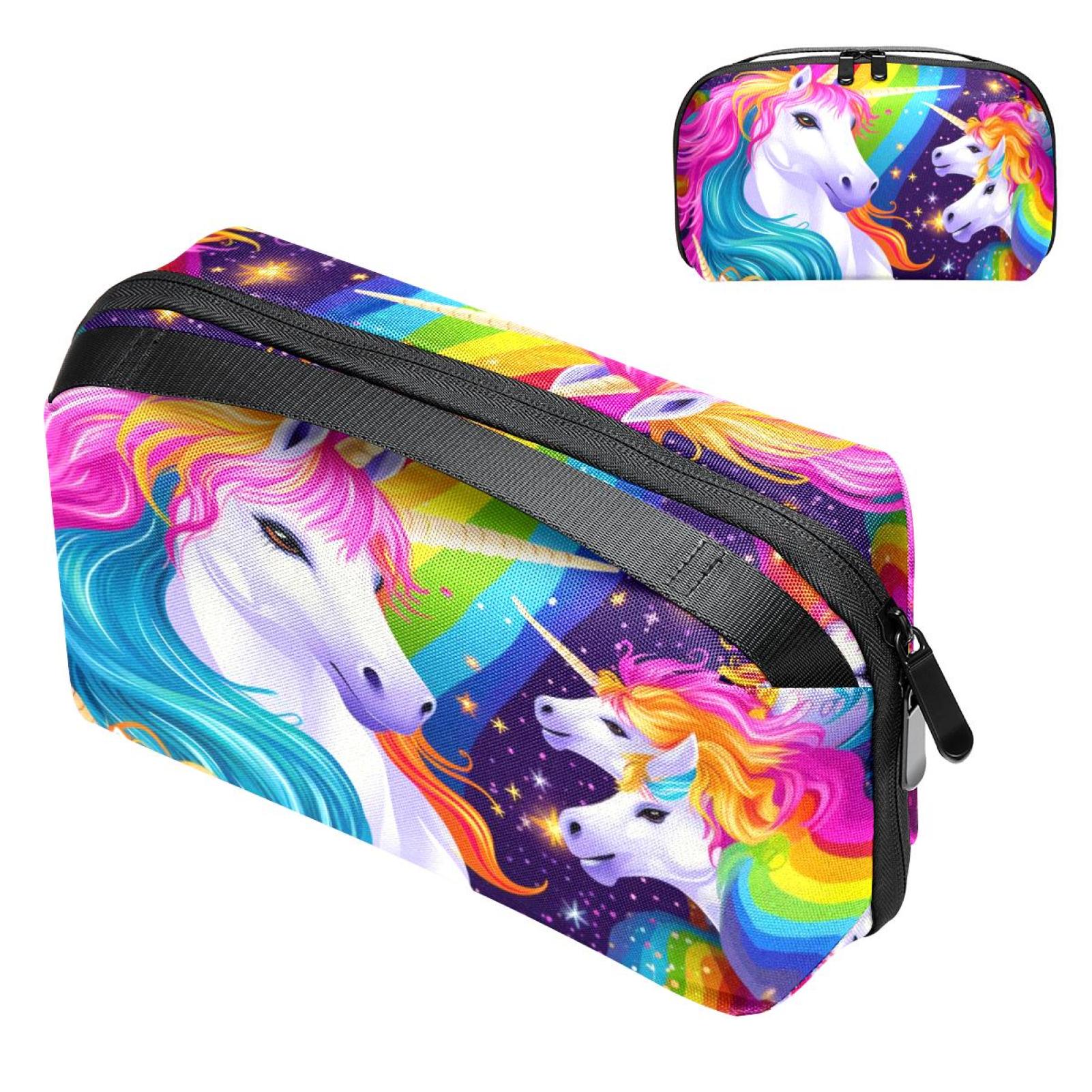 Unicorn Travel Case Charger Pouch Hard Drive Bag Cable Organizer Desk ...