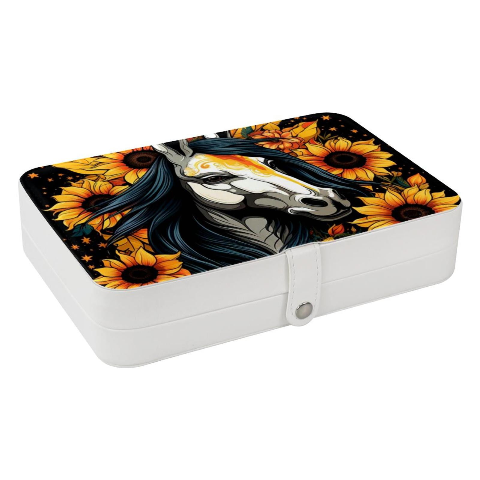 Unicorn Travel Jewelry Box Organizer Necklace Portable Case Holder ...