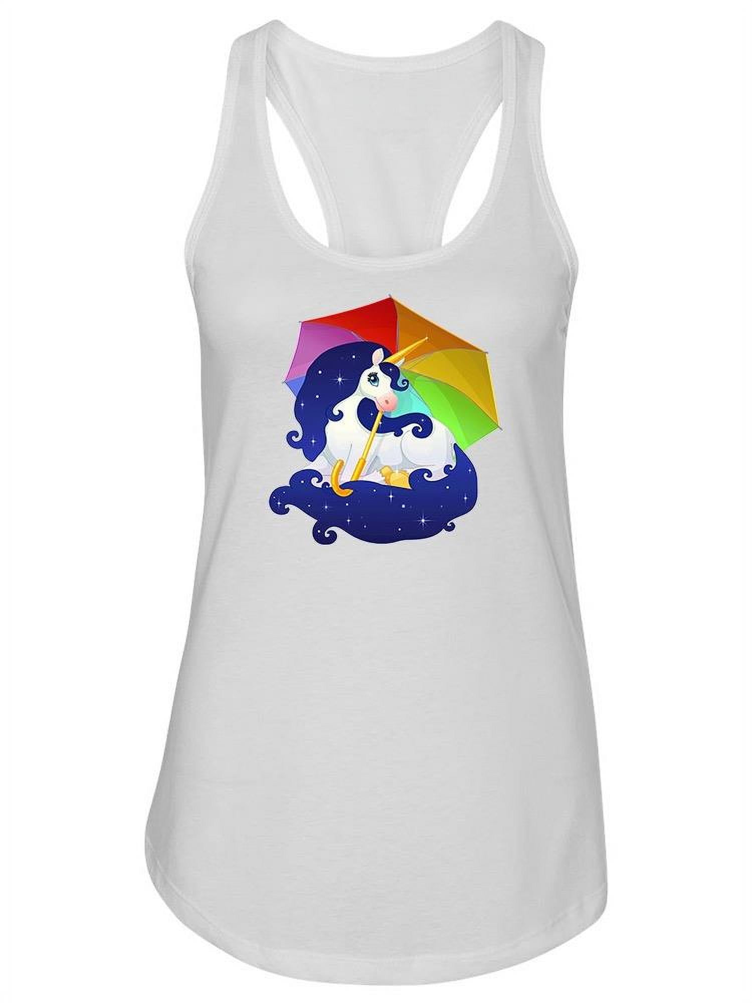 Unicorn Under Rainbow Umbrella Tank Women -Image by Shutterstock ...